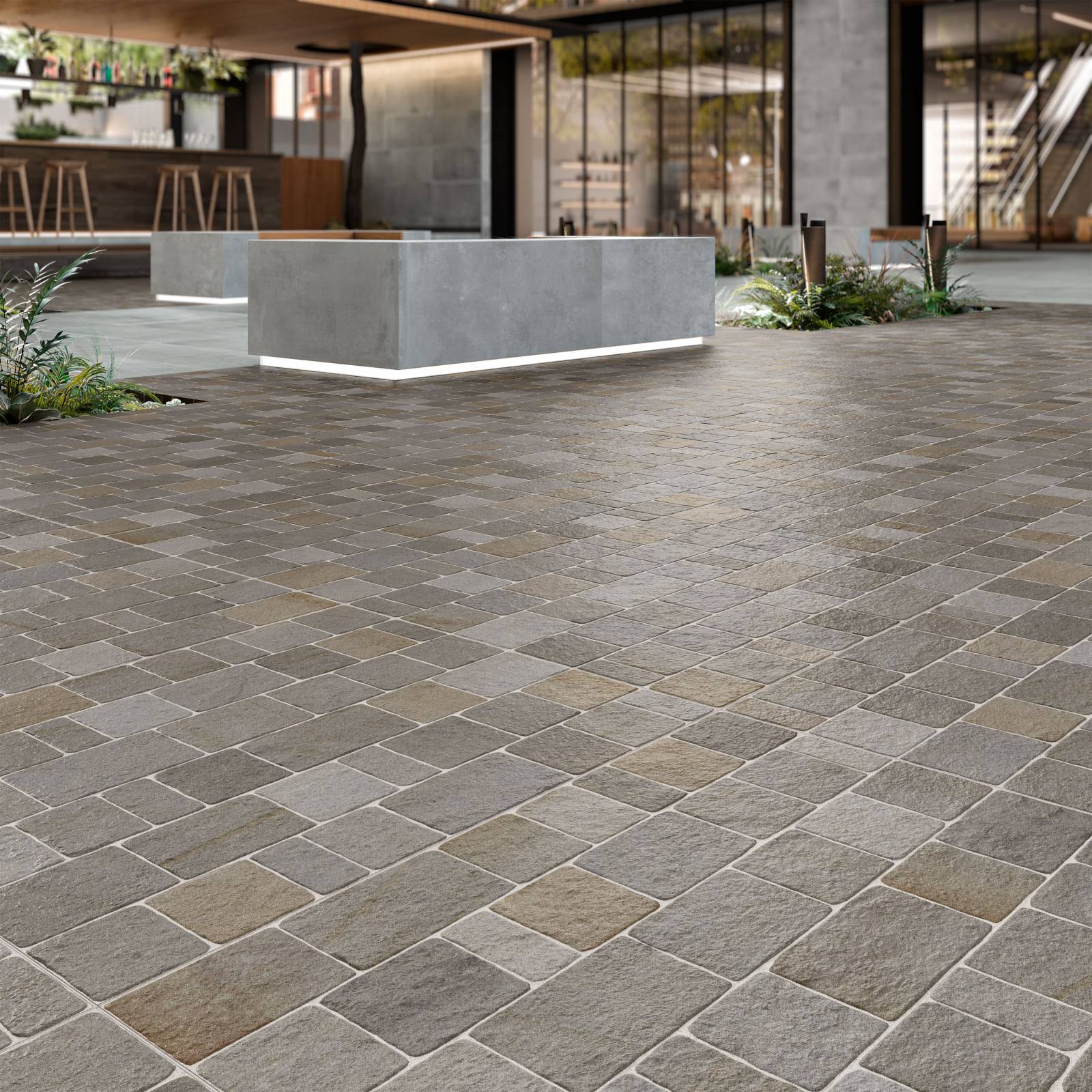 Full Color Bluestone Cobble | Brickworks Supply
